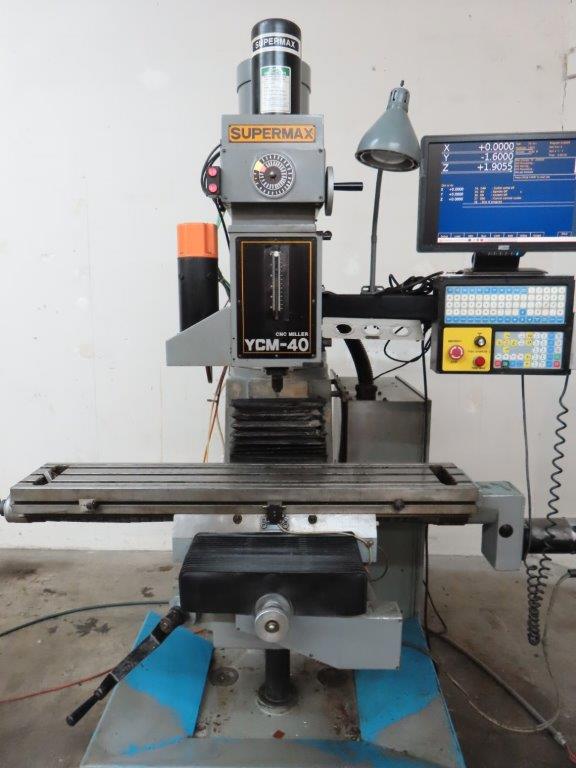 CNC MACHINING CENTERS:SUPERMAX YCM-40 WITH CENTROID 3 AXIS CNC BUILT 1995