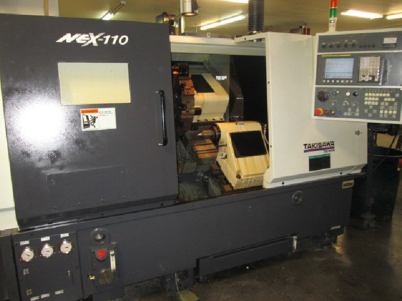 CNC TURNING CENTERS: TAKISAWA NEX-110 10" CHUCK CNC TURNING CENTER WITH ...